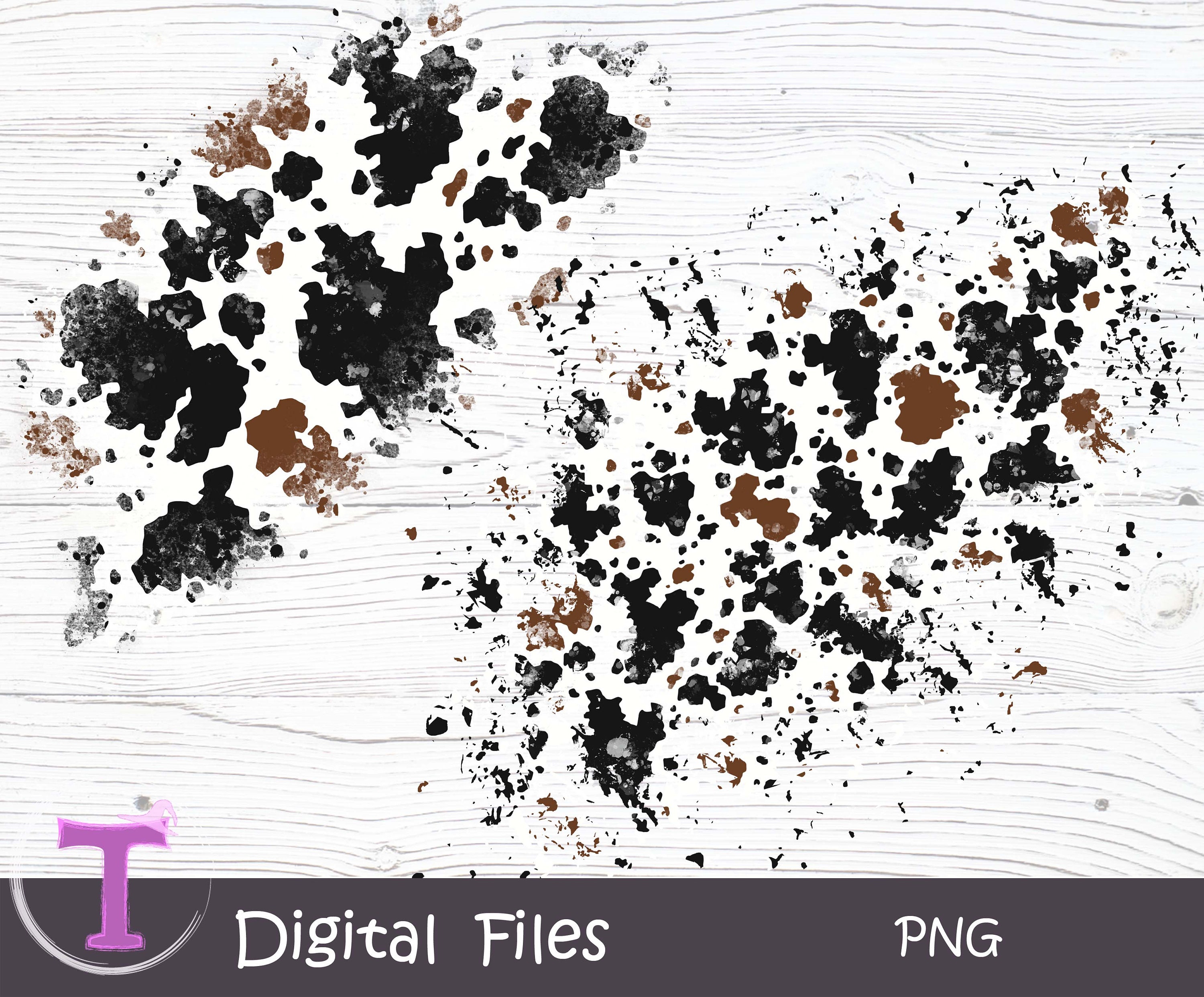 Distressed Cow Print, Cow Pattern, Cowhide Print, Cow Patches, Cow ...