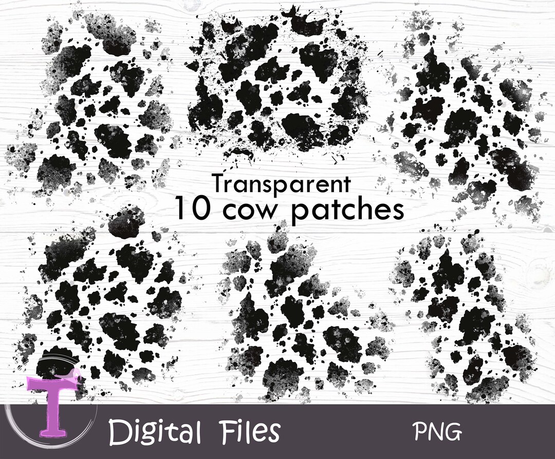 Cow Patches, Distressed Cow Print, Cowhide Background, Black Cow ...