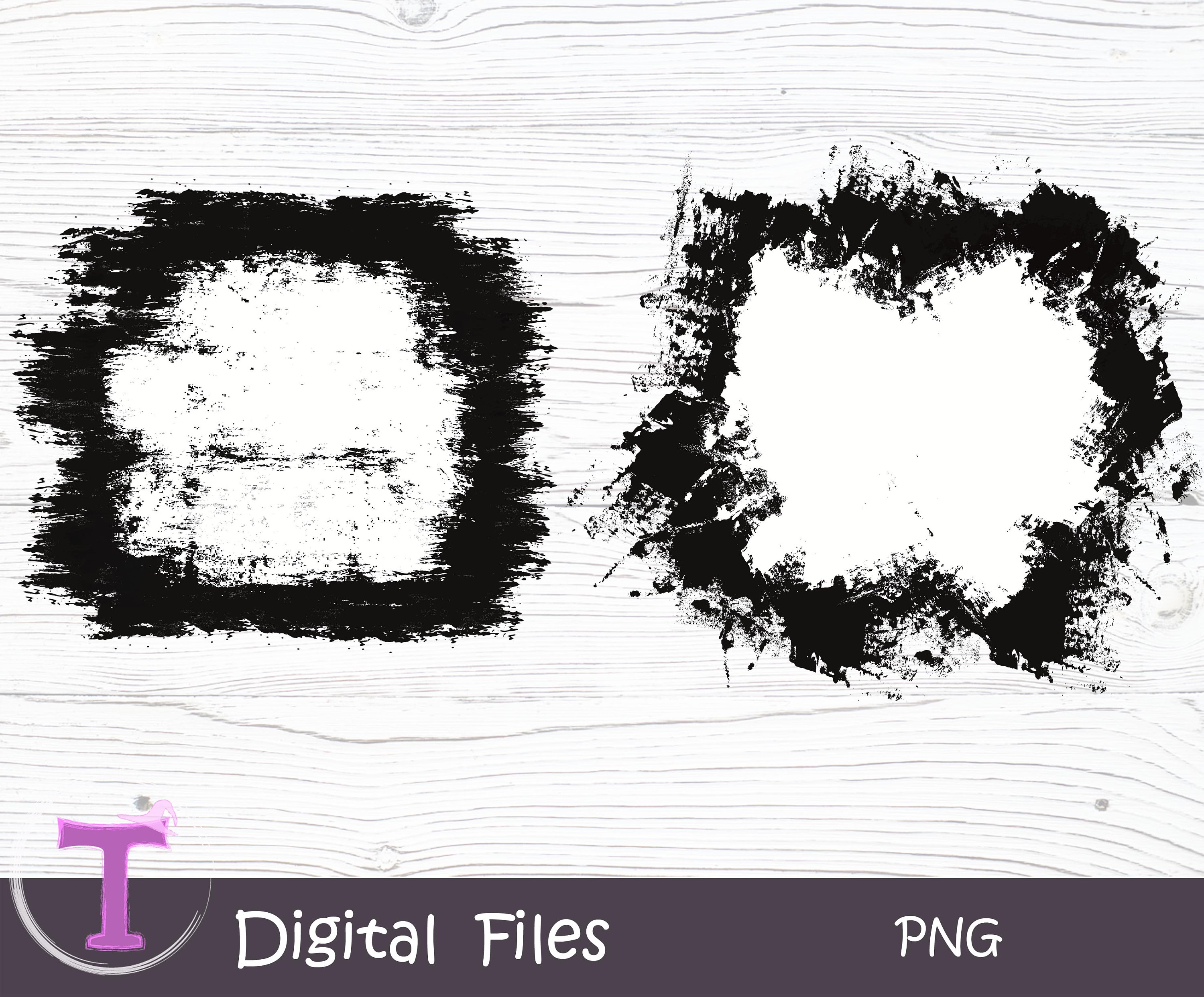 Bleach Effect Bundle, Distressed Background PNG Sublimation, Black ...