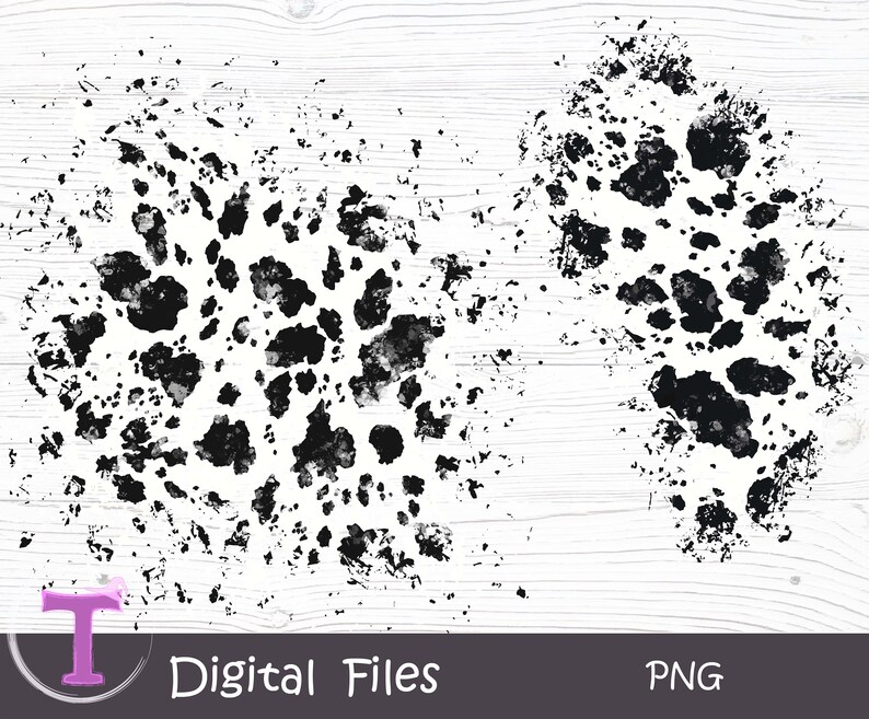 Distressed Cow Print, Distressed Black Cow Pattern, Cow Patches, Cow ...