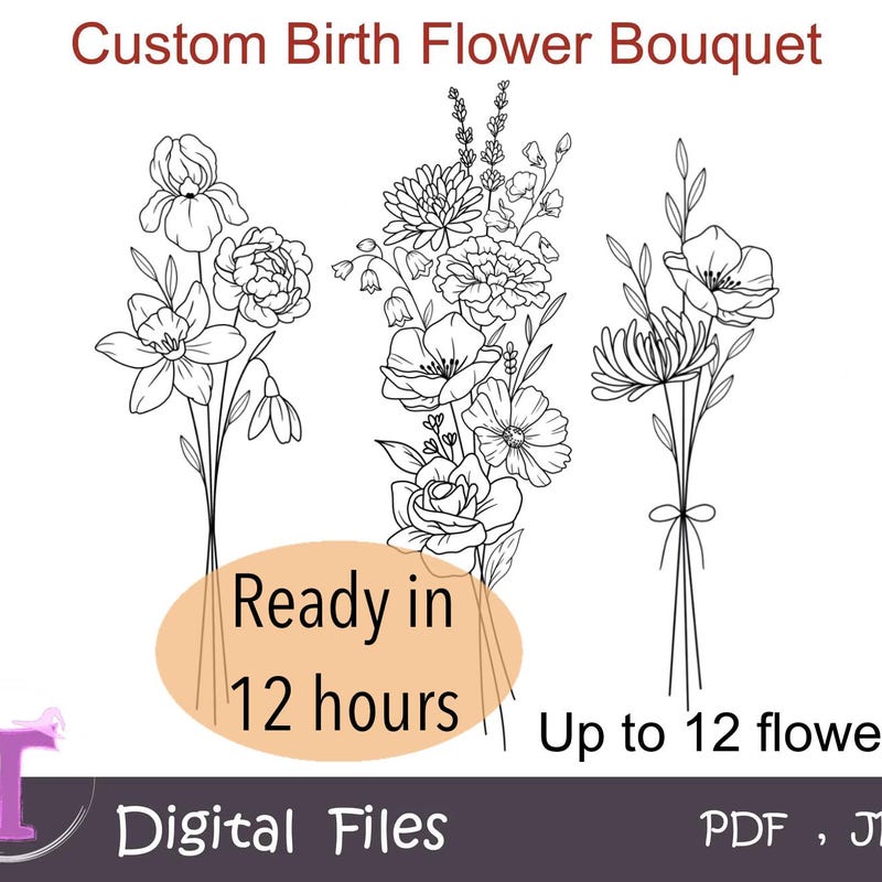 Custom Birth Bouquets - Etsy UK