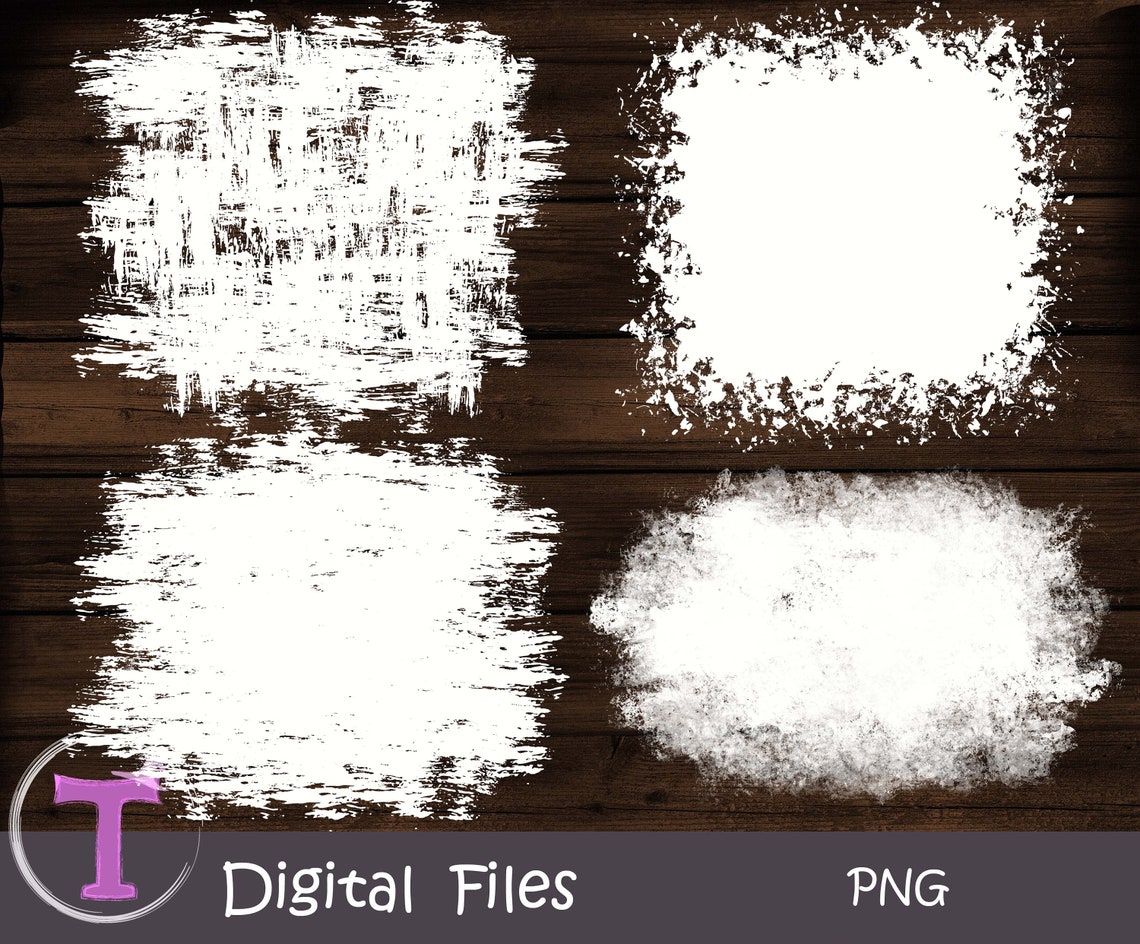Bleach Effect PNG Bundle, White Bleached Effect, White Bleached ...