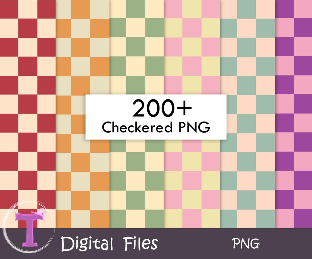 Checkered Pattern, Checker Print PNG, Boho Checker, Pastel Checkered ...