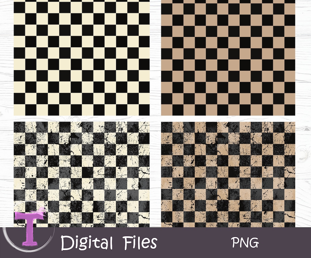 Checkered Pattern Png Black Beige Checker Brown Checker - Etsy