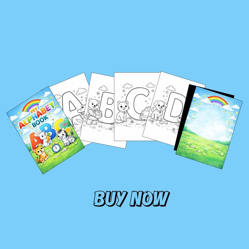 ABC Alphabet Coloring Book A-Z | Printable PDF Kids Activity | Cute ...