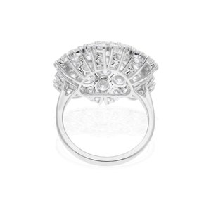 Lab Grown Diamond Cluster Women Bridal Ring 14K Gold Wedding Ring ...