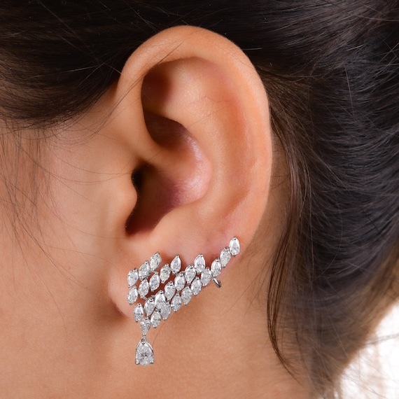 Diamond ear climber store