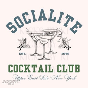 Socialite Cocktail Club Upper East Side Graphic | PNG | Sublimation ...