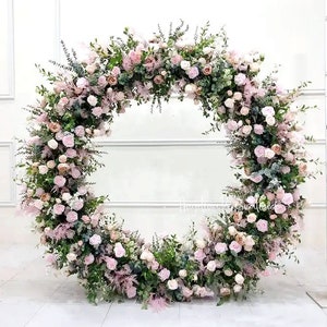 Burgundy Dusty Blue Cream Rose Arch Flowers, Wedding Party Corner ...