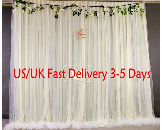 Ivory Tulle Chiffon Backdrops for Bridal Shower Photography | Etsy