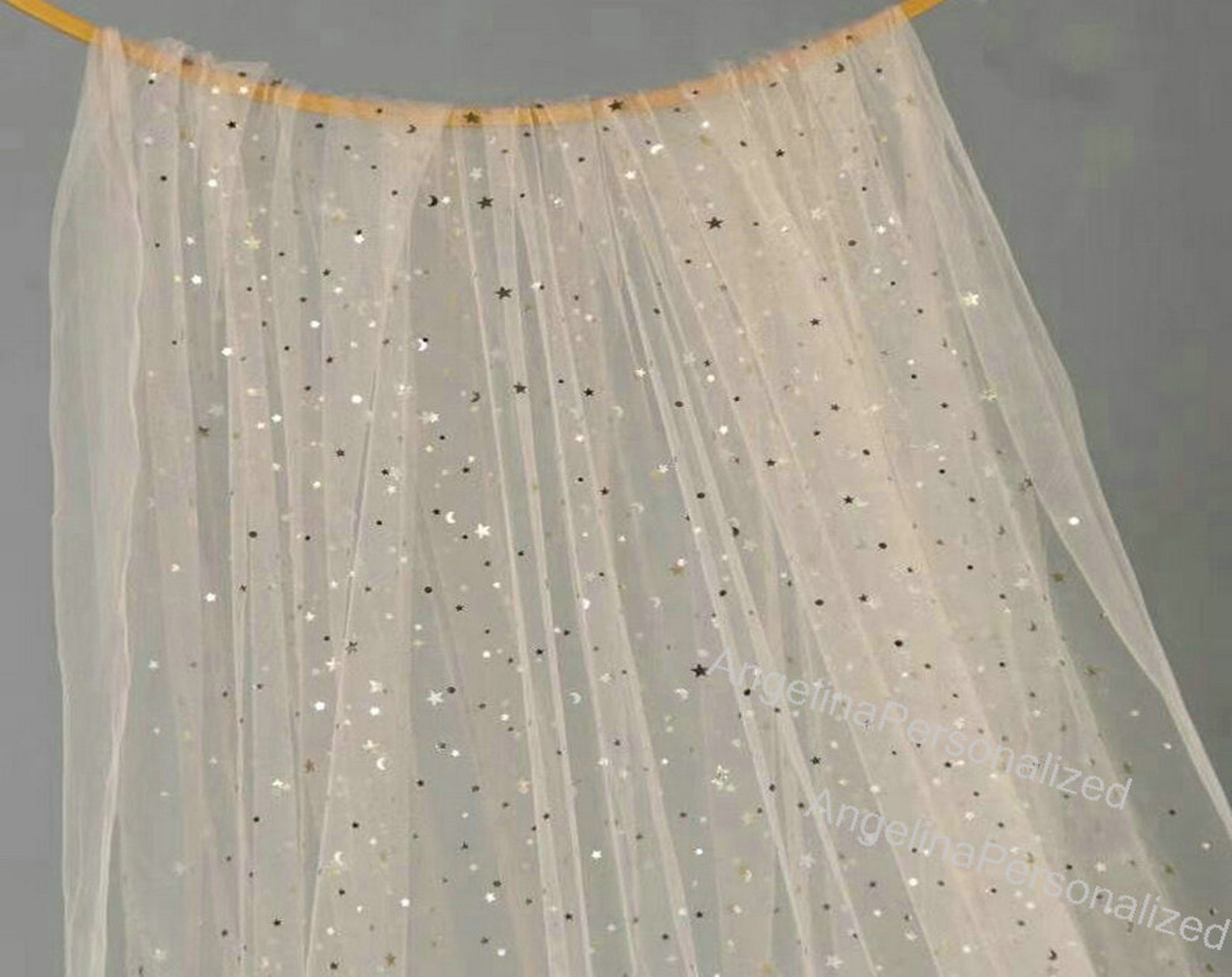 Baby Pink Moon & Star Tulle Fabric for Wedding Dressveil - Etsy