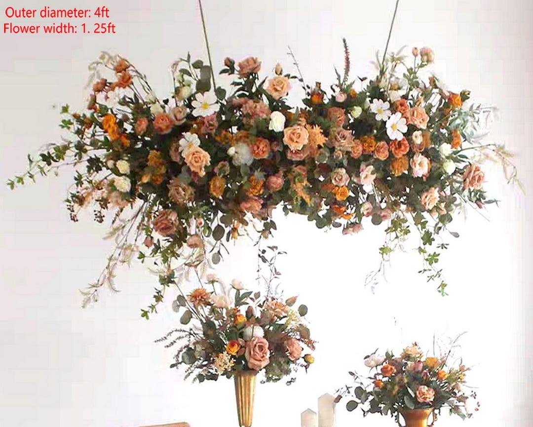 Luxury Wild Flowers Ceiling Backdrop Artificial Lush Flowers and ...
