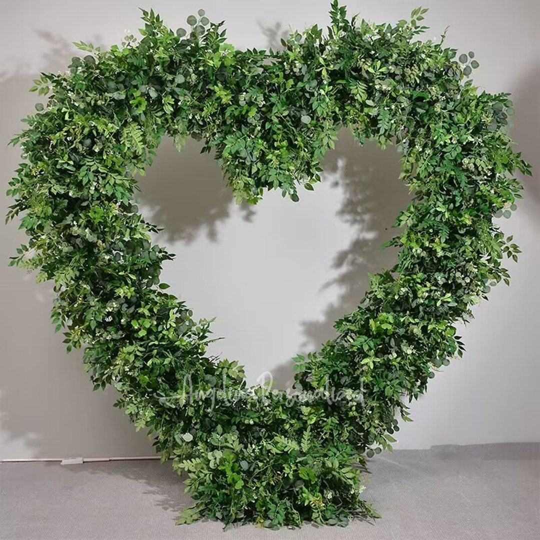 Heart Horn Arch With Flower Arrangement Full Greenery Love Arch Wedding ...