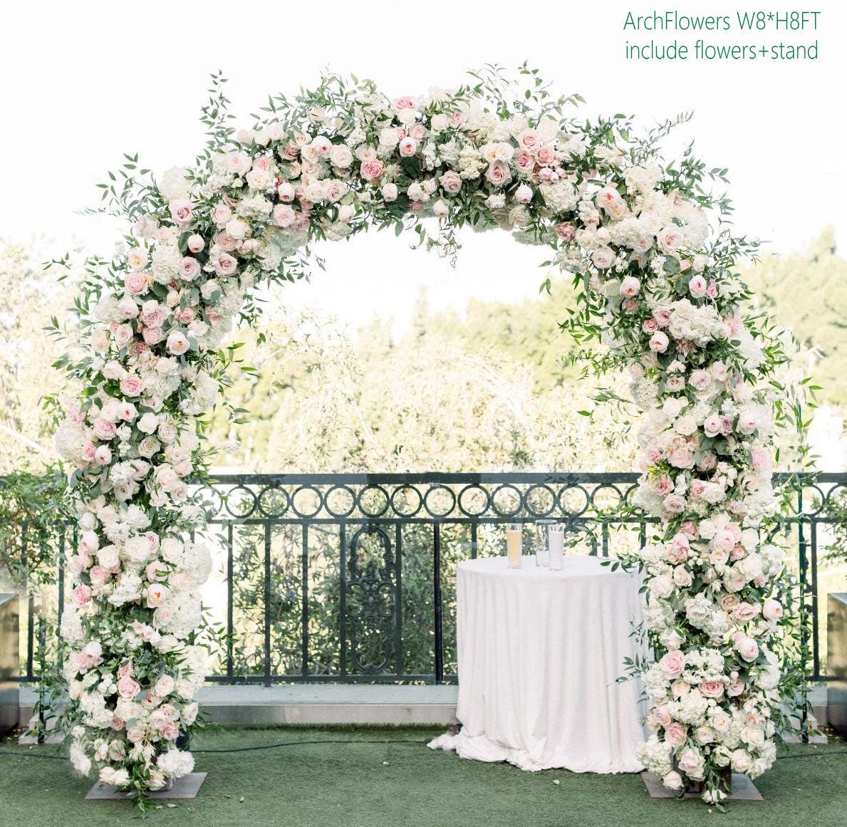 White Floral Wedding Archway: Ethereal Party Backdrop - Etsy