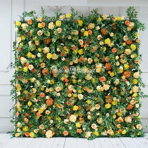 5D Rolling up Flower Wall Fall Wedding Arrangement Wildflowers Florals ...