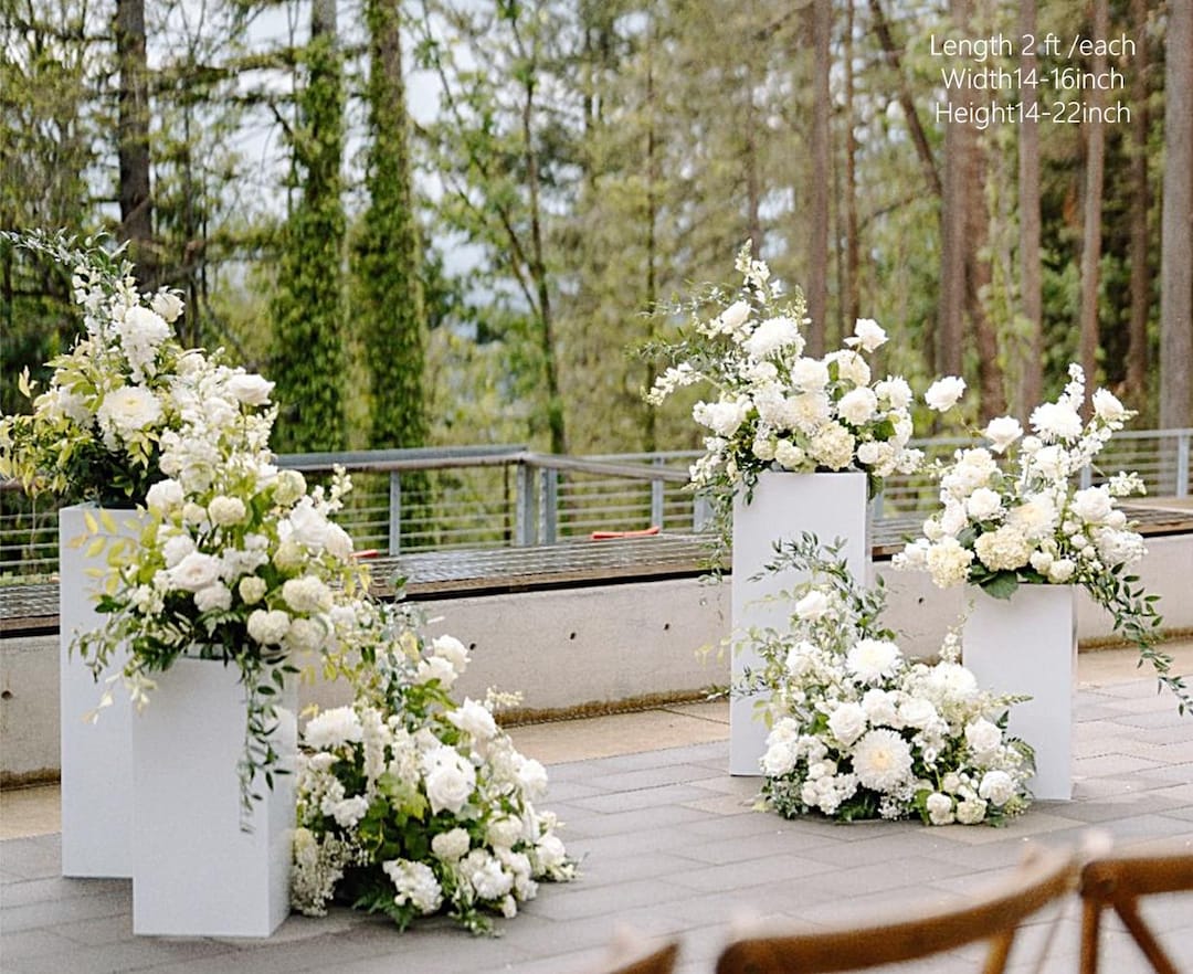 White Floral Wedding Altar Arrangement: Sweet Flower Arch - Etsy
