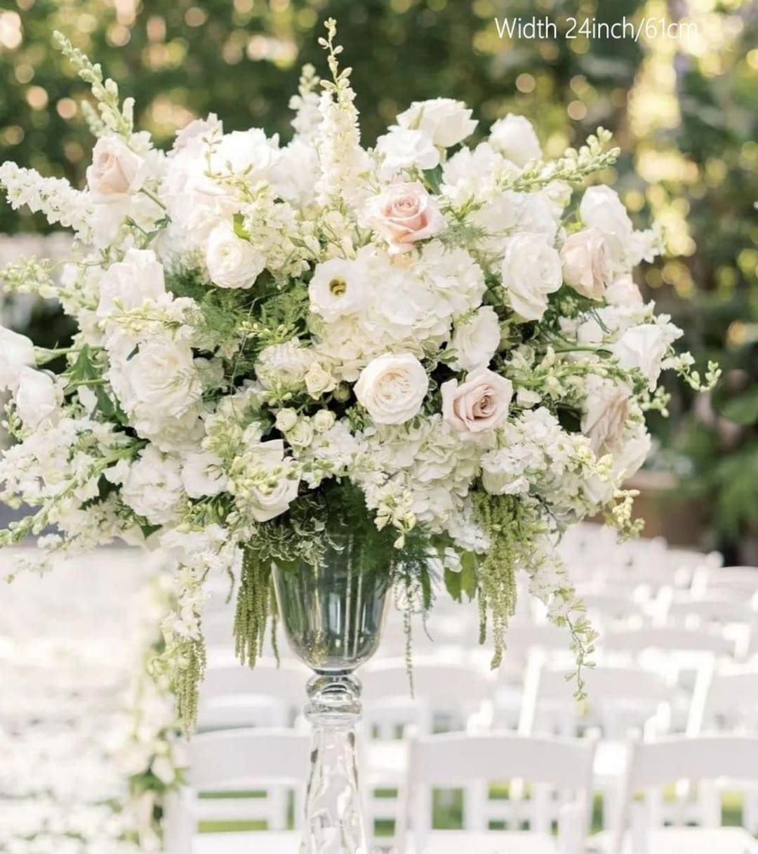 Luxury Wedding Centerpiece: Rose & Snapdragon Floral Ball Altar Decor ...