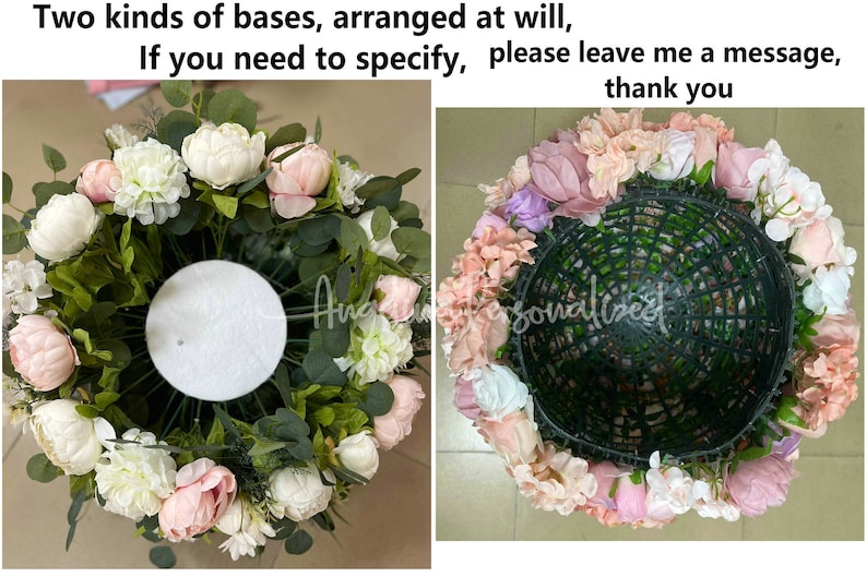 Rose & Baby's Breath Wedding Centerpiece: Romantic Floral Kissing Ball ...