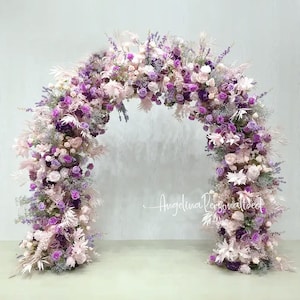 Burgundy Dusty Blue Cream Rose Arch Flowers, Wedding Party Corner ...