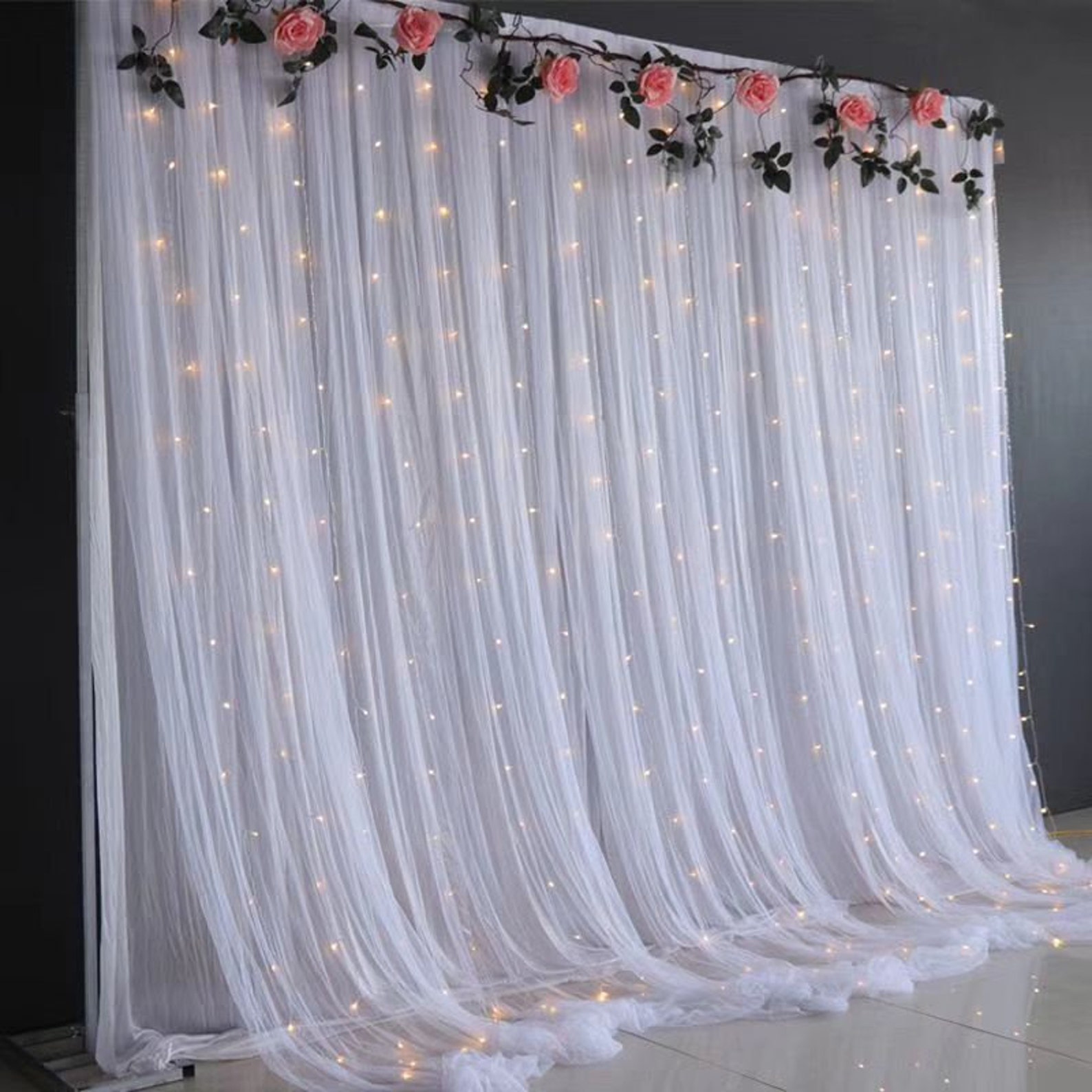 Custom Size Tulle Chiffon Backdrops Come With Stand and - Etsy