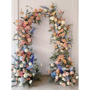 Various Colors Spring Wedding Arch Flowers With Artificial Blush ...