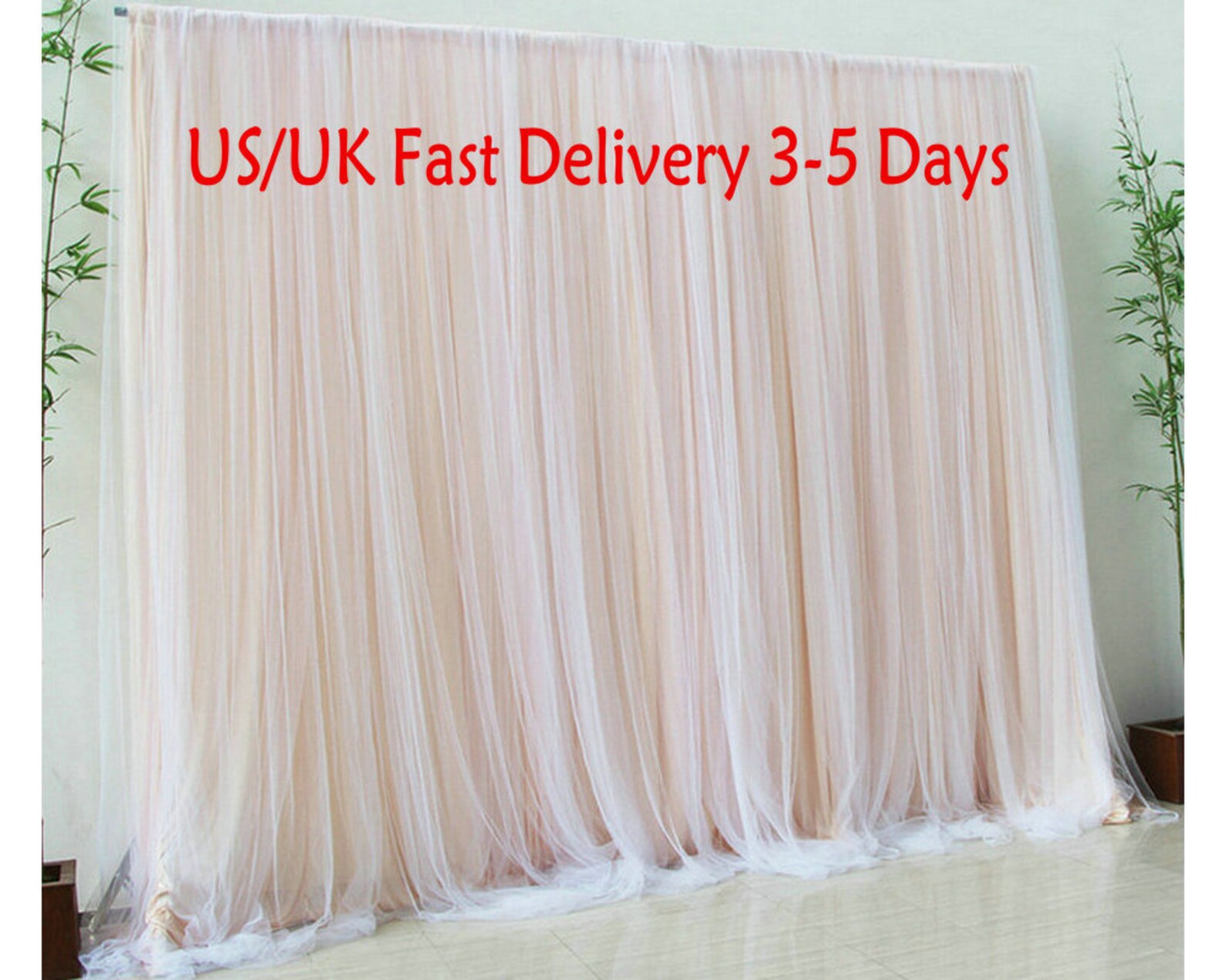 Ivory Tulle Chiffon Backdrops for Bridal Shower Photography | Etsy