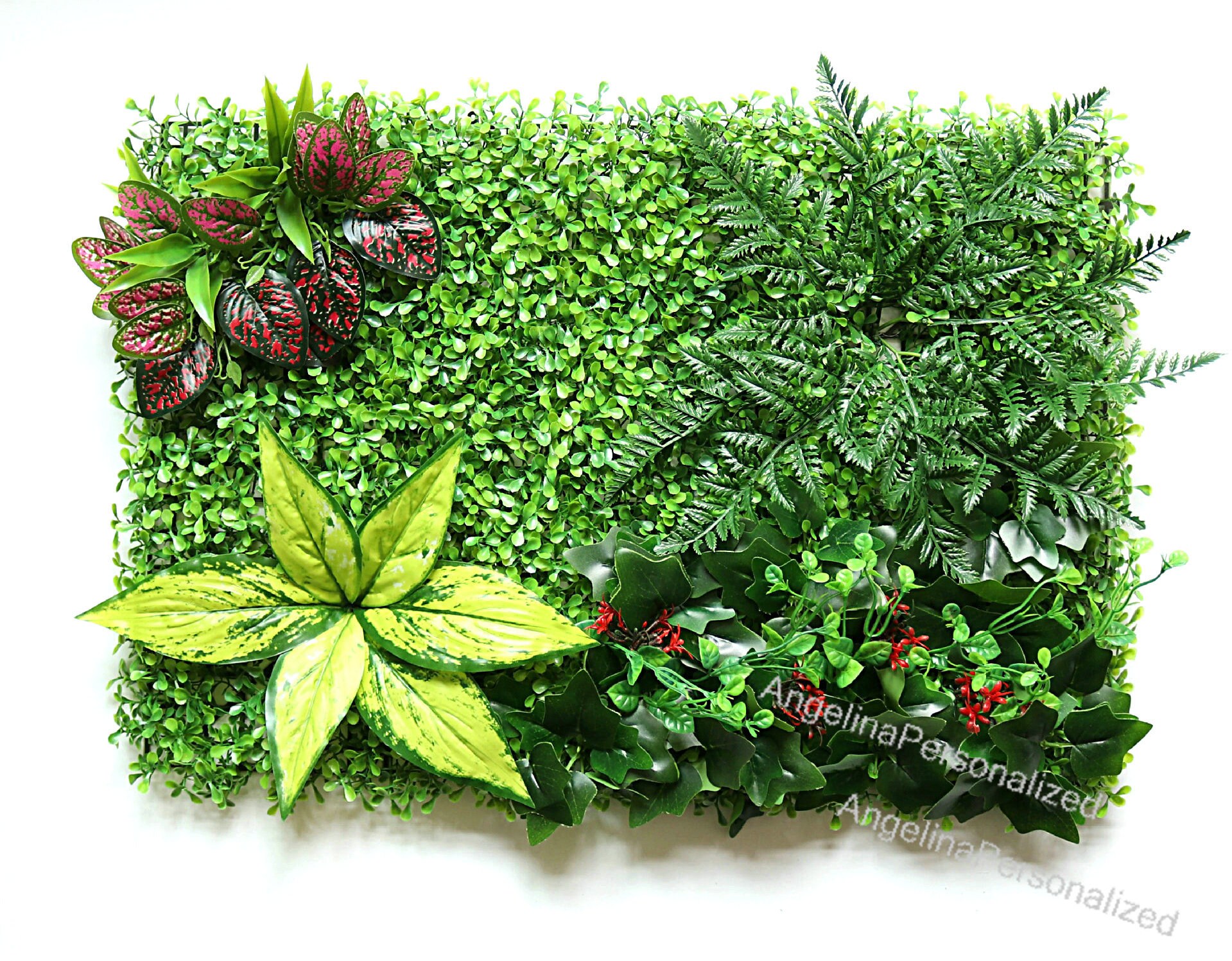 Tropical Artificial Fake Green Plants Grass Backdrop Flowers | Etsy