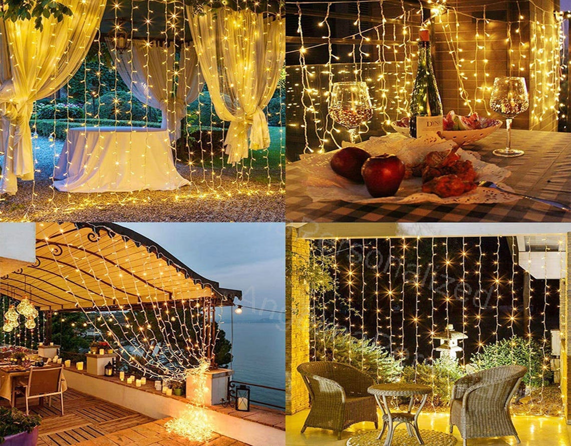 Outdoor courtyard garden fairy lights Cool / warm white | Etsy