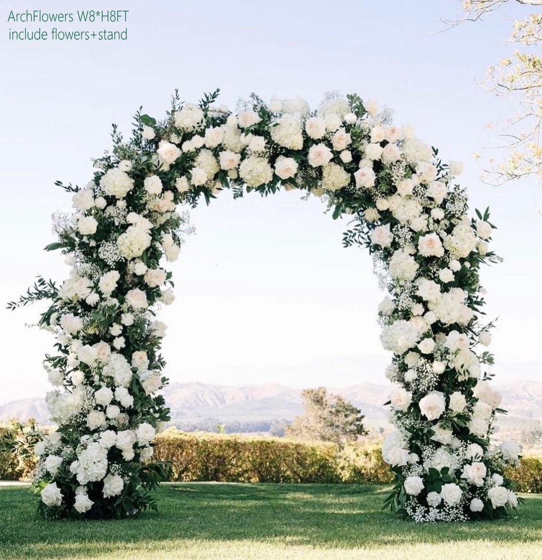 White Floral Wedding Archway: Ethereal Party Backdrop - Etsy