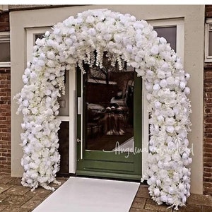 Ivory Cream Flower Rose Wedding U Shape Heart Arch Hexagon Triangle ...