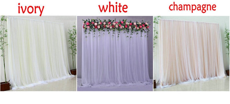 Ivory Tulle Chiffon Backdrops for Bridal Shower Photography - Etsy