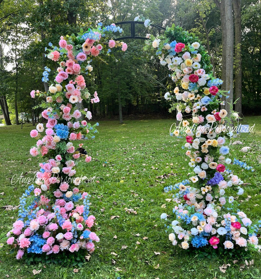 Spring Flowers Spring Wedding Arch Flowers With Artificial Peach ...
