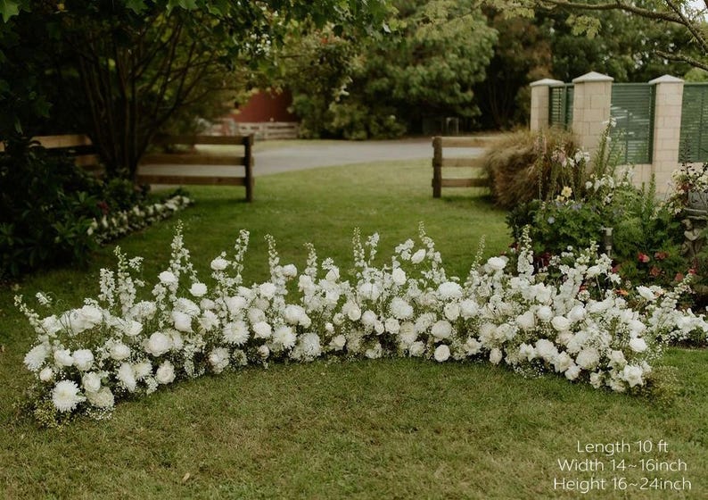 Cross Arch Wedding Flower Arrangement: Greenery & White Aisle Decor - Etsy