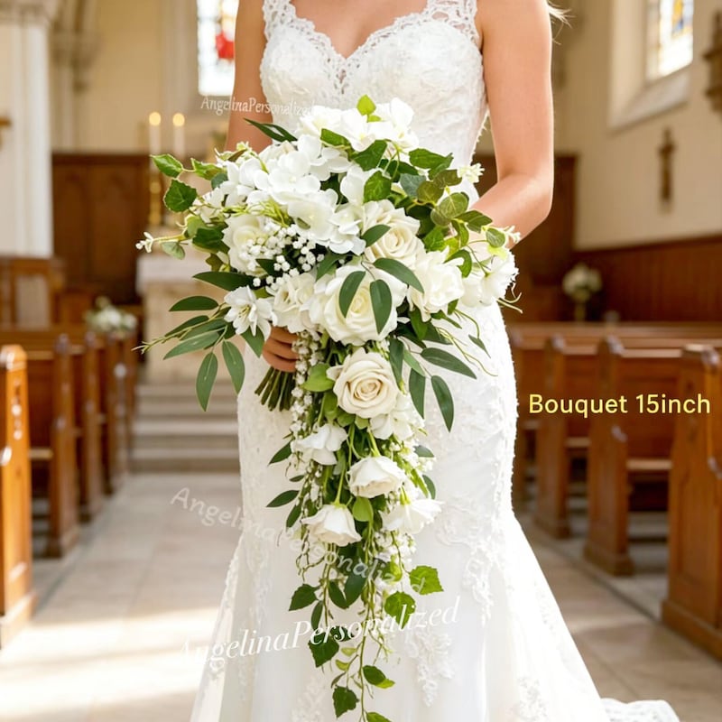 Cascading Bridal Bouquet - Etsy UK