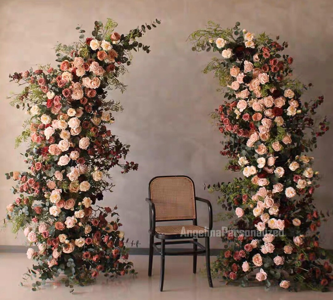 Dusty Pink Blush Wedding Arch Rustic Flower Arrrangement - Etsy