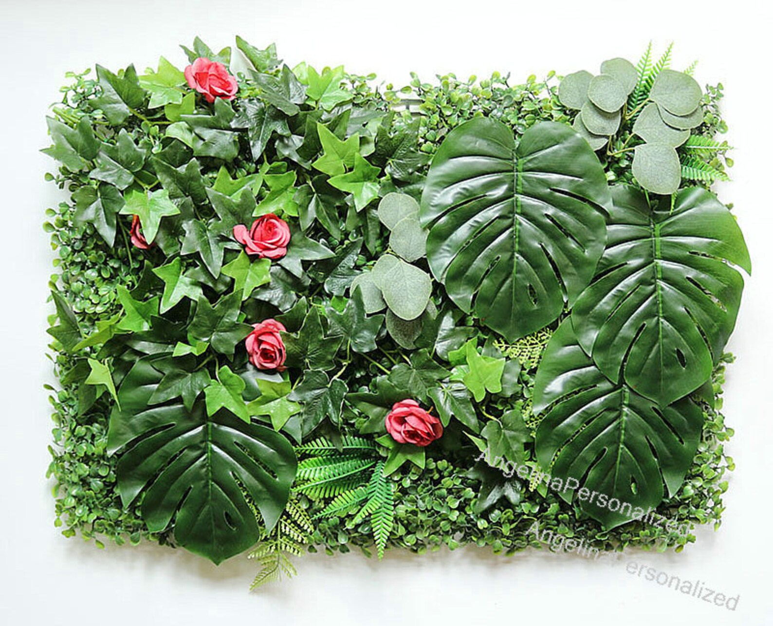 Tropical Artificial Fake Green Plants Grass Backdrop Flowers - Etsy