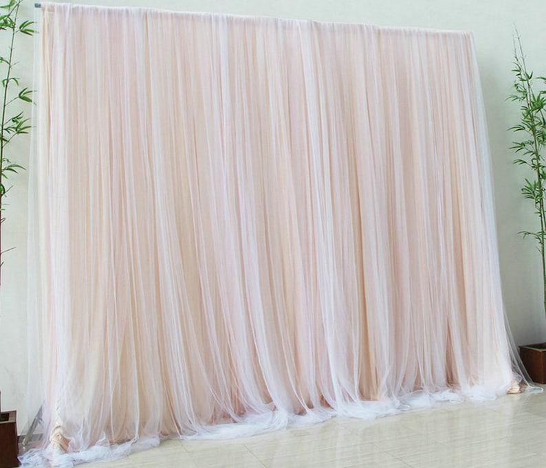 Ivory Tulle Chiffon Backdrops for Bridal Shower Photography - Etsy