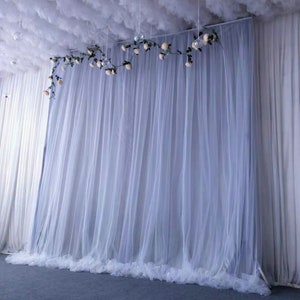 Chiffon Tulle Backdrops for Bridal Shower Photography Wedding | Etsy