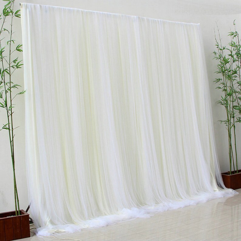 Ivory Tulle Chiffon Backdrops for Bridal Shower Photography - Etsy