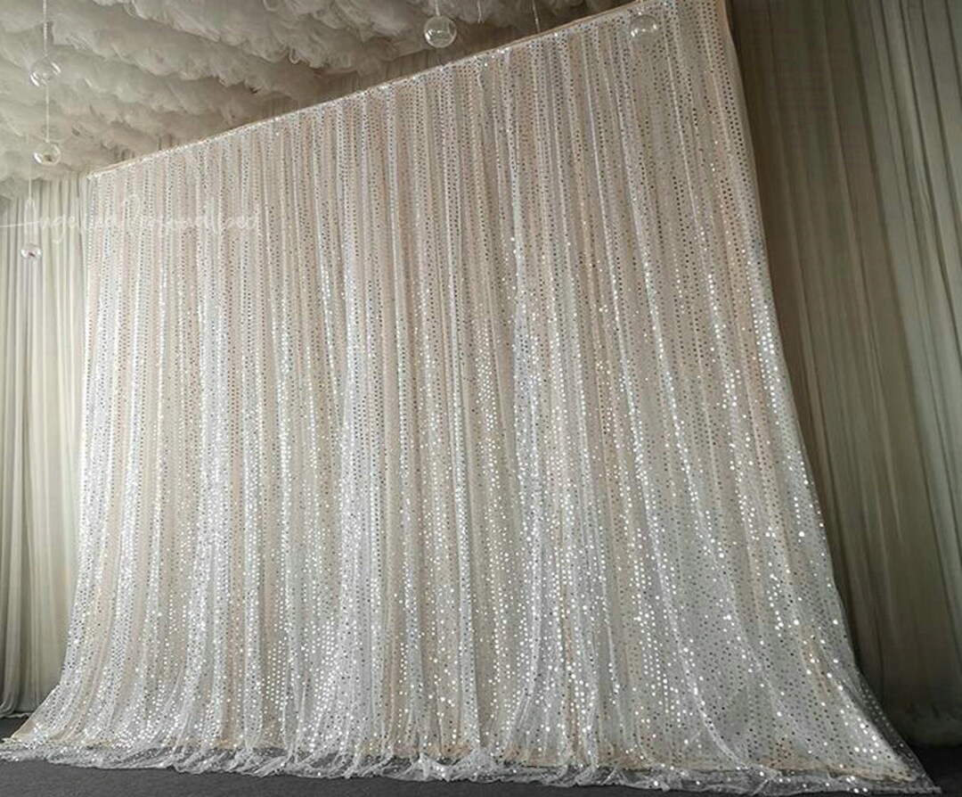 Custom Size Chiffon Backdrop for Bridal Shower Photography Moon & Star ...