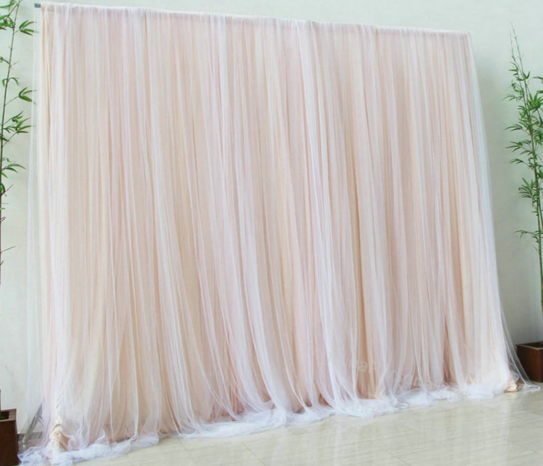 Custom Champagne Chiffon Tulle Backdrop: Wedding, Shower, Party - Etsy