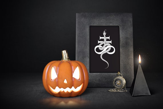 Serpent Leviathan Sigil Unframed Art Print Monochrome | Etsy