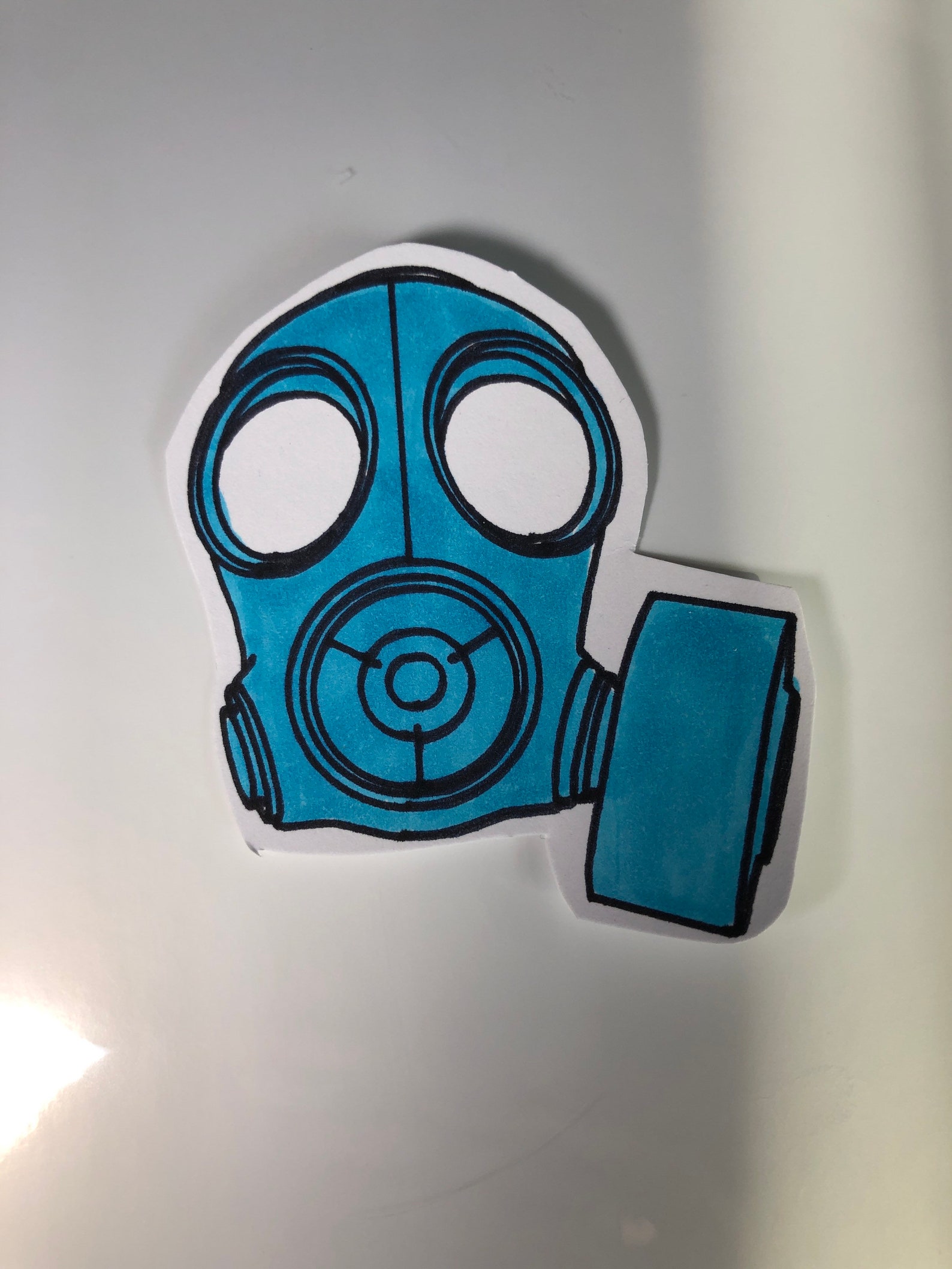 Gas Mask Sticker MATTE - Etsy