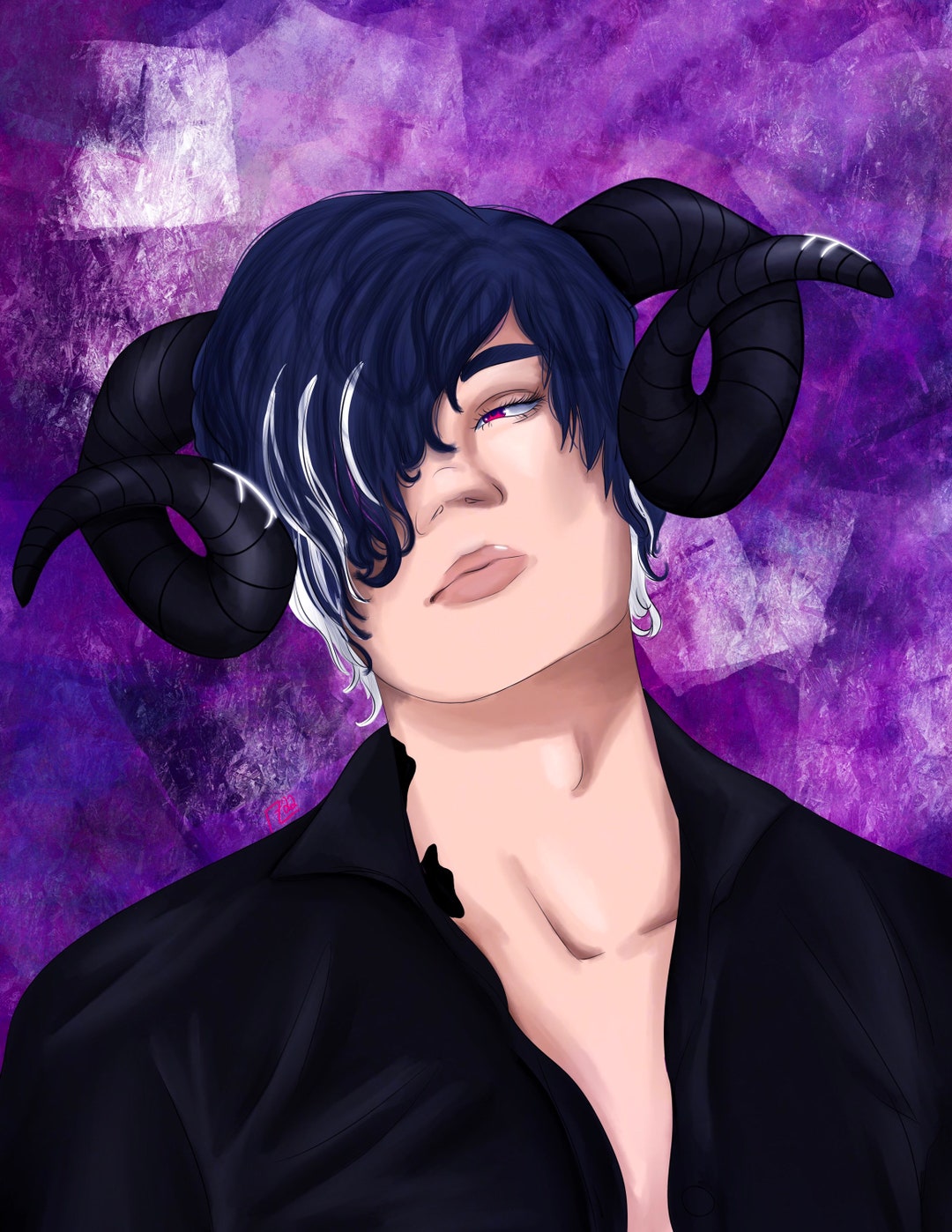 Obey Me!-belphegor Demon Form Print - Etsy