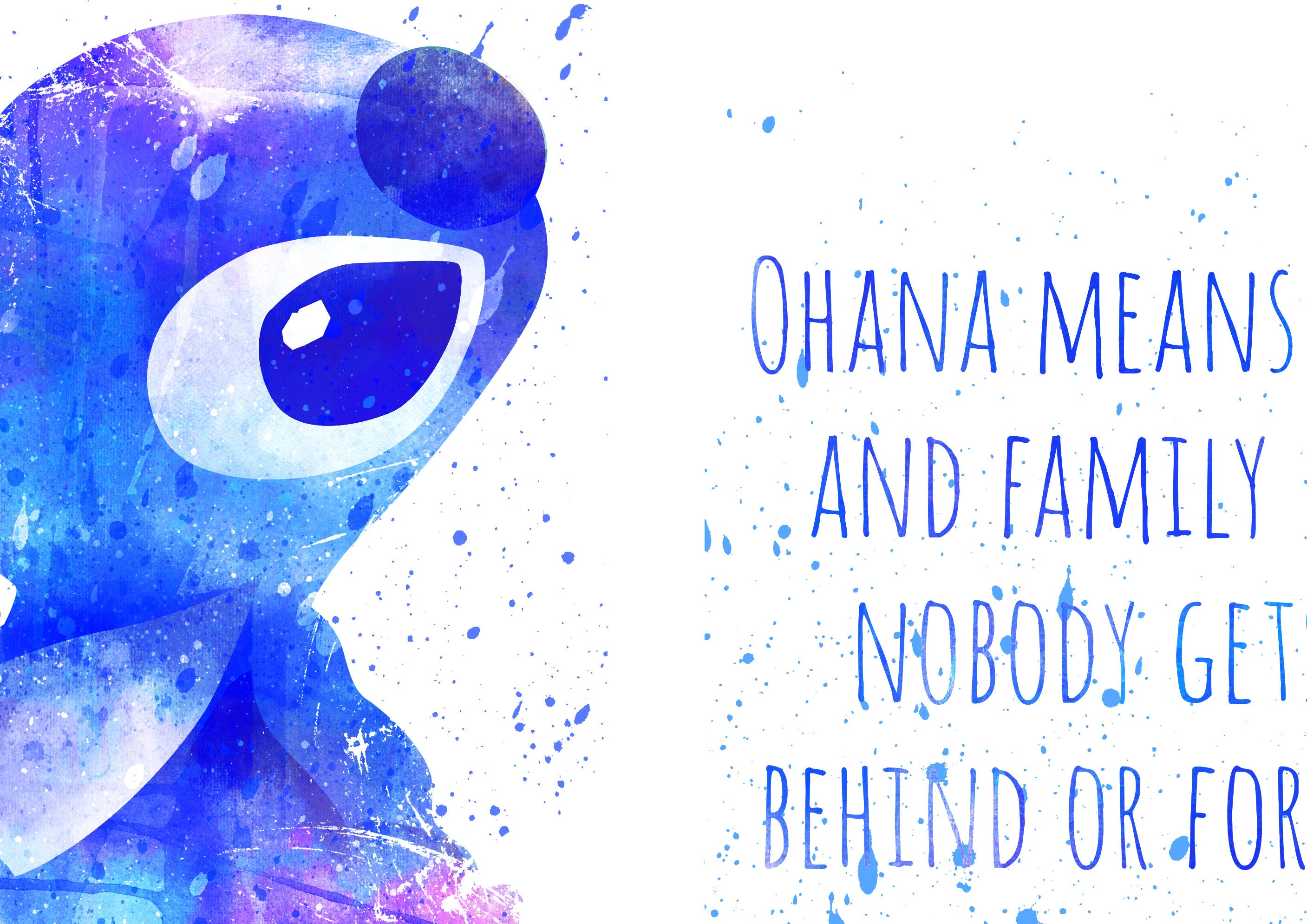 Ohana POSTER: Quote poster Ohana quote Decorative Ohana | Etsy