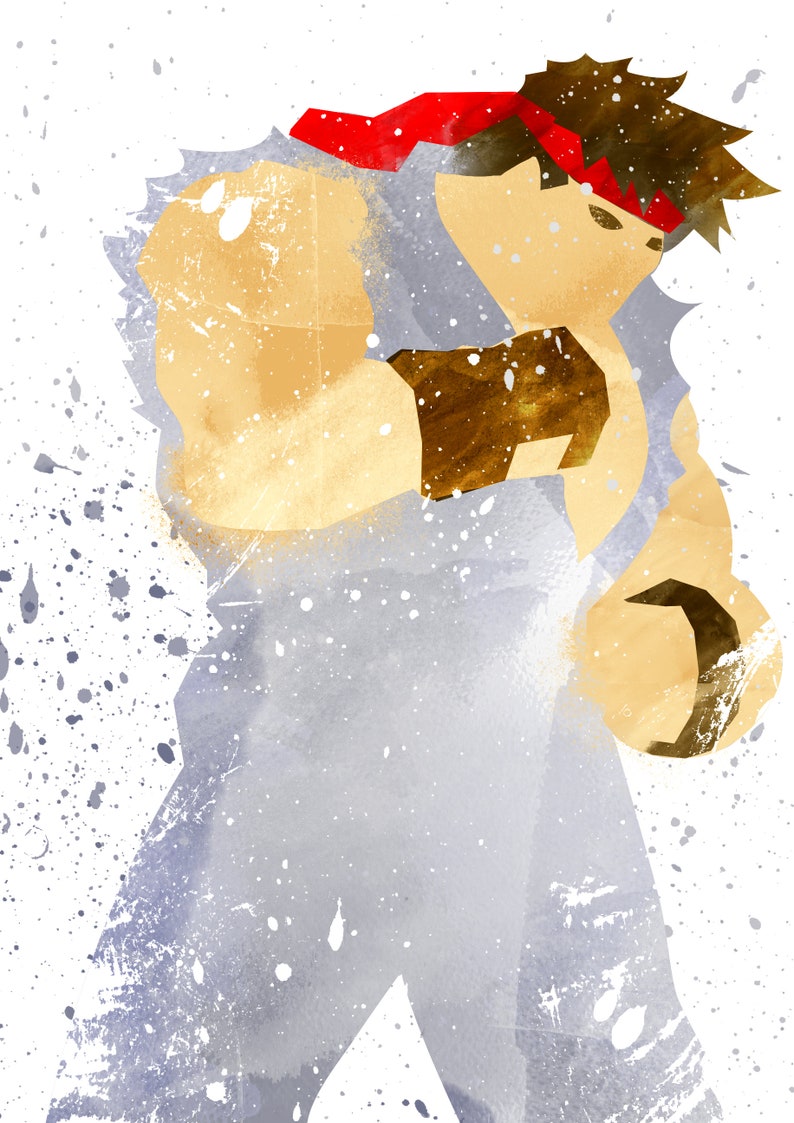 Ryu POSTER: Ryu watercolor print Ryu wall art Street Fighter | Etsy