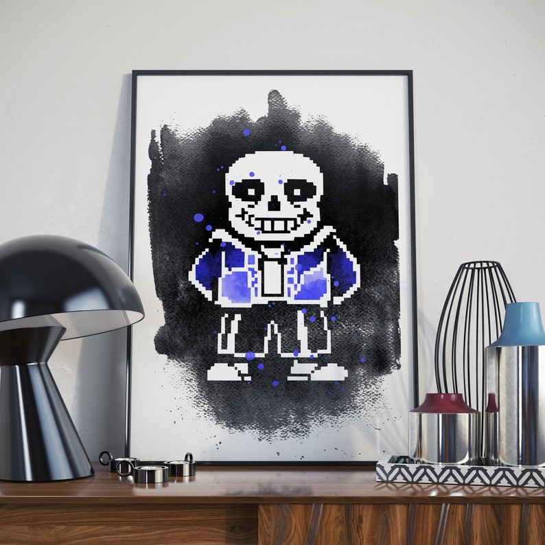 Sans POSTER: Sans watercolor print Sans Undertale poster | Etsy