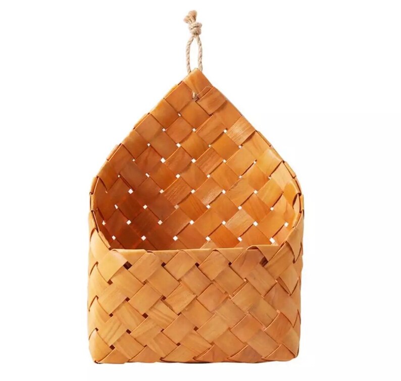 Natural Cedar Woven Basket Wall Hanging Basket Woven Flower - Etsy