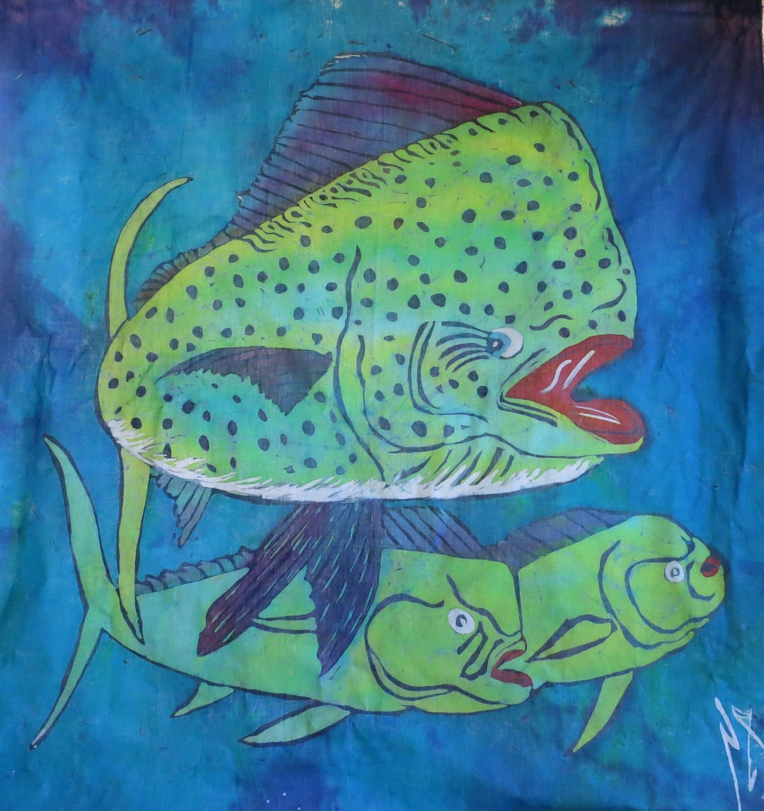 5 Different Big Sea Fish From the Caribbean by Rivas Batik Studio ...