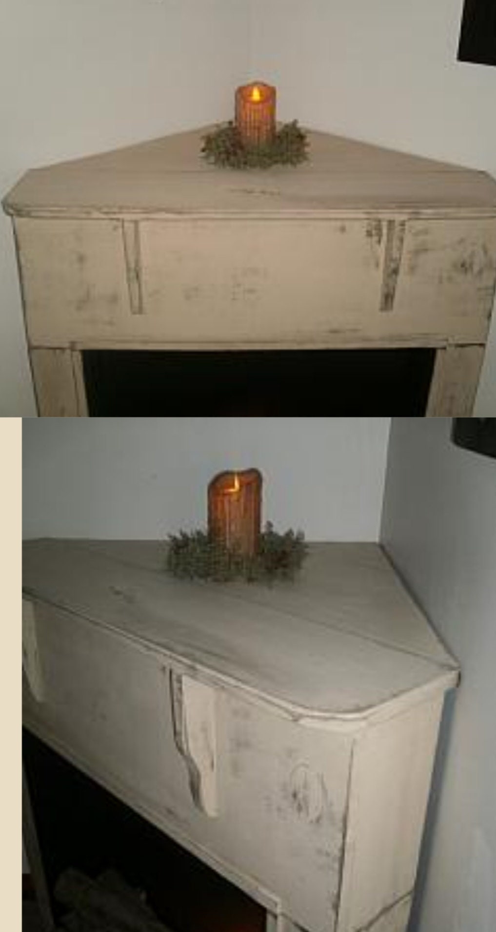 Corner Faux Fireplace - Etsy